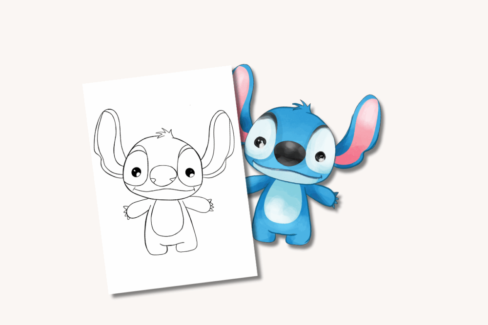 Coloriage Stitch à imprimer | Plume & Picoti